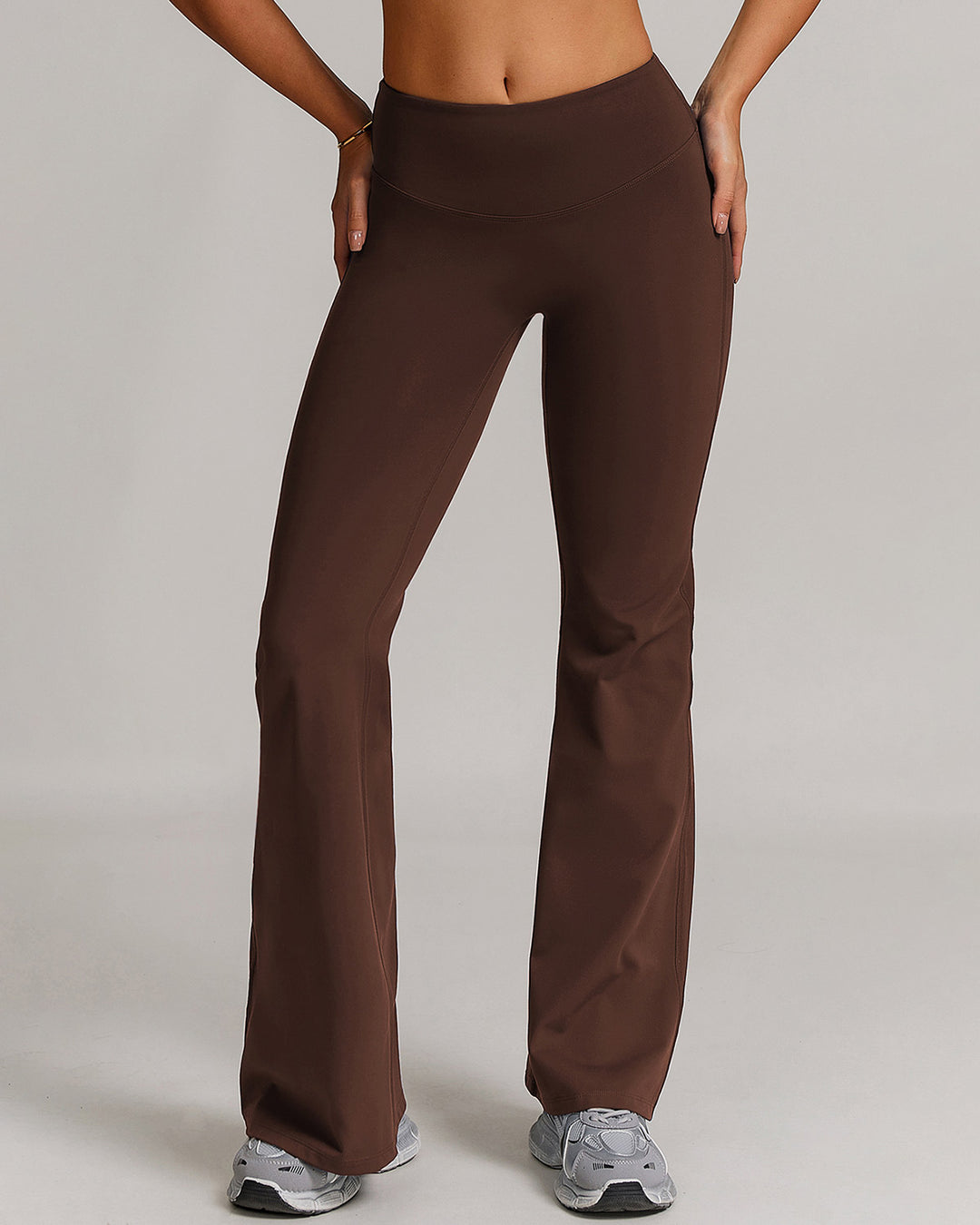 Eula Flare Leggings - Brown – Amelia Activewear