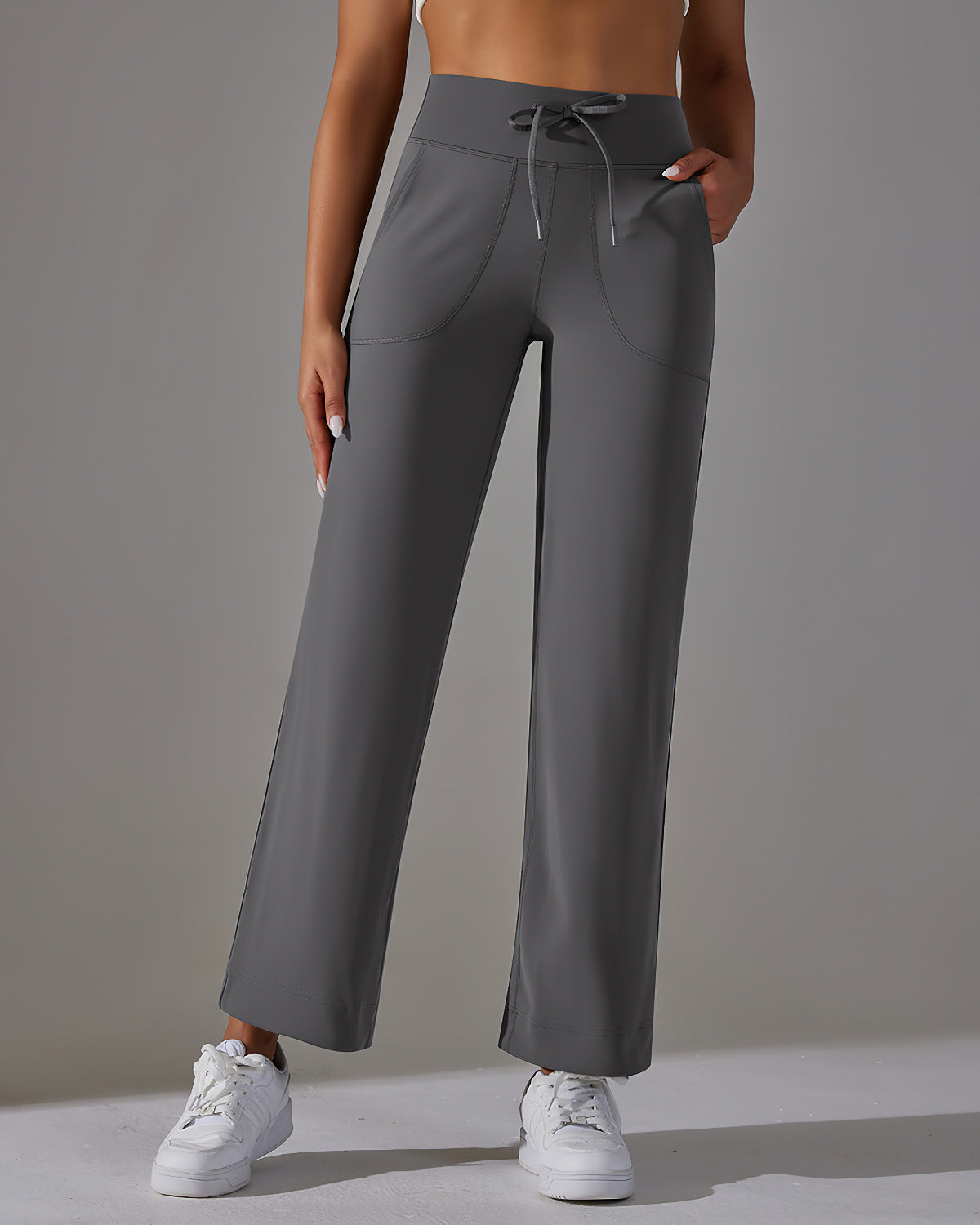 Fern Flare Pocket Leggings - Grey – Amelia Activewear
