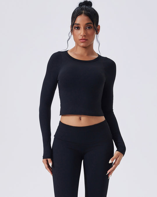 Ivy Long Sleeve - Black – Amelia Activewear