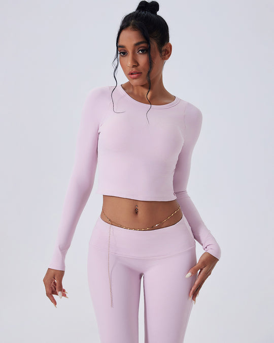 Ivy Long Sleeve - Pink – Amelia Activewear