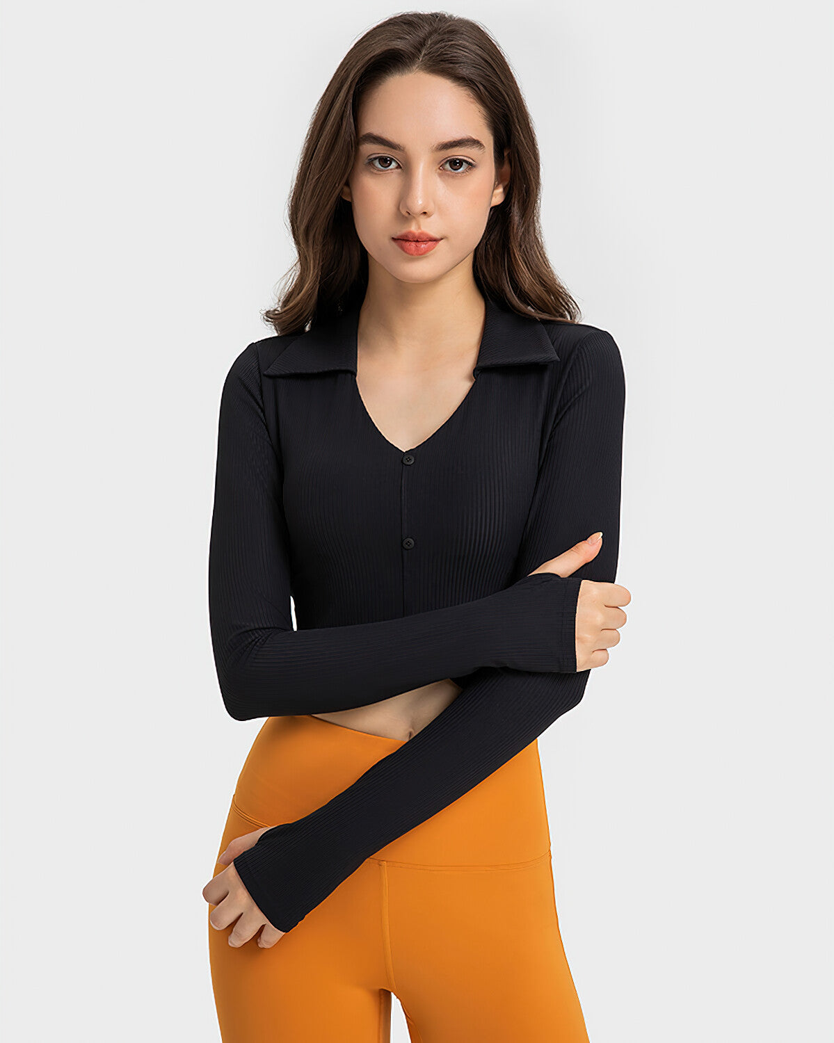 Megan Long Sleeve - Black – Amelia Activewear