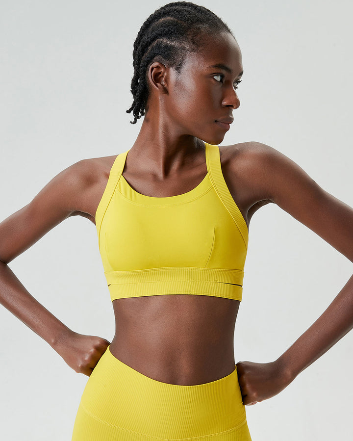 Philomena Active Bra - Yellow – Amelia Activewear
