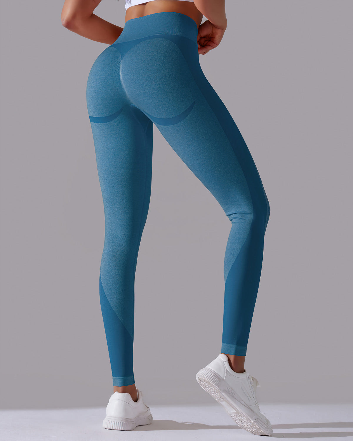 Stella Seamless Leggings - Ocean Blue – Amelia Activewear