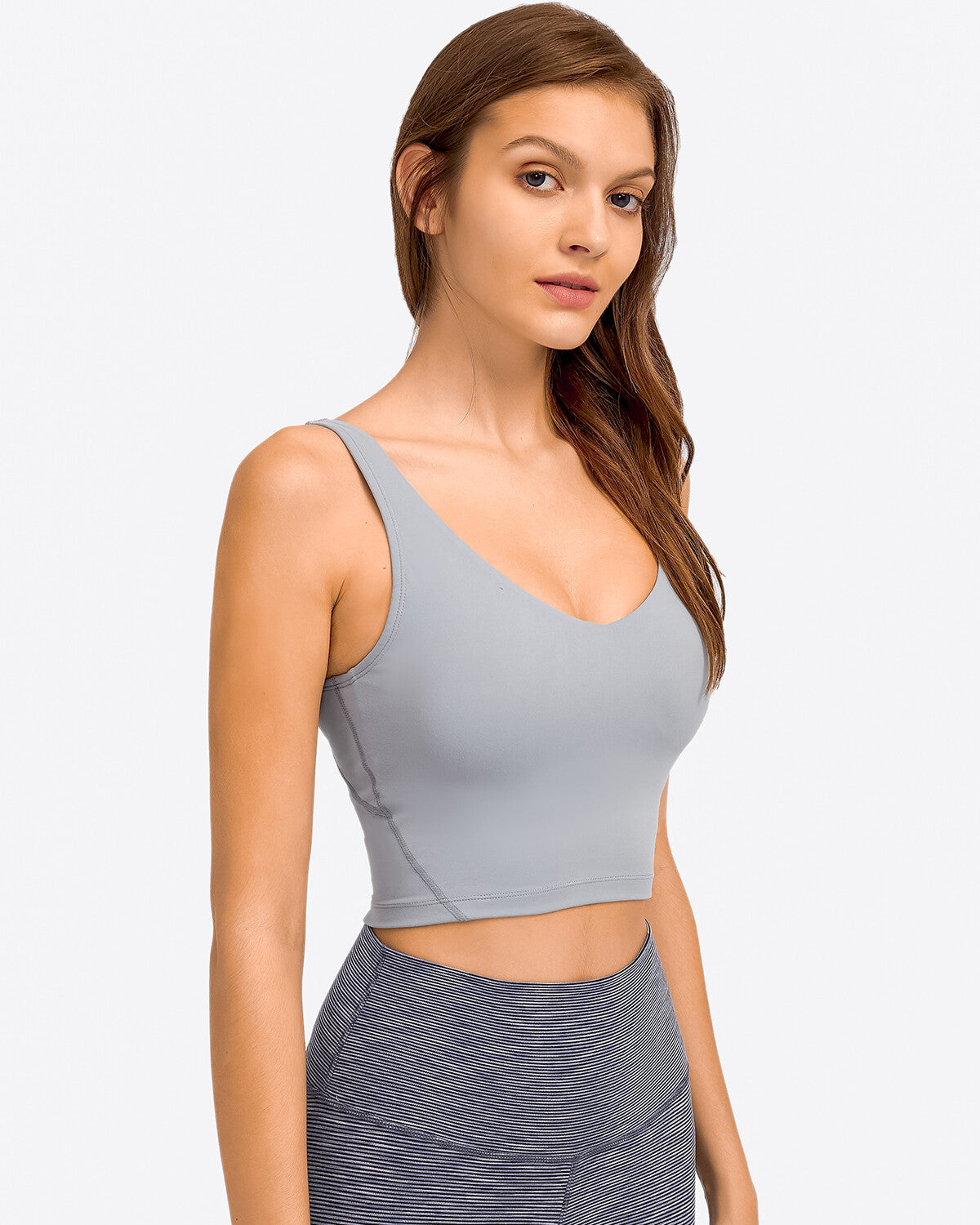 Zelda Crop Top - Slate Grey – Amelia Activewear
